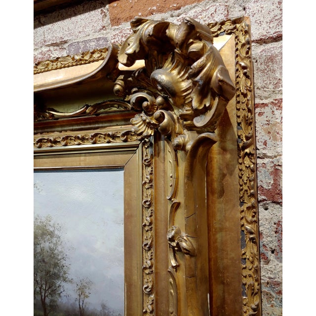 George Riecke -19th Century Pastoral Landscape W/ Flock of Sheep-Oil ...