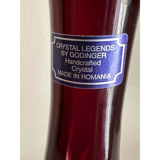 Vintage 1960s Crystal Legends by Godinger Crystal Ruby Red Cut to Clear ...