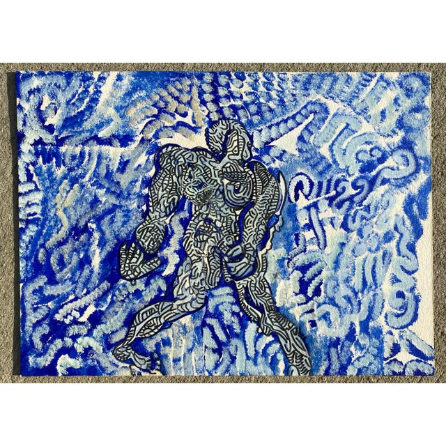 1970s Larry Connatser Modern Figure Painting | Chairish