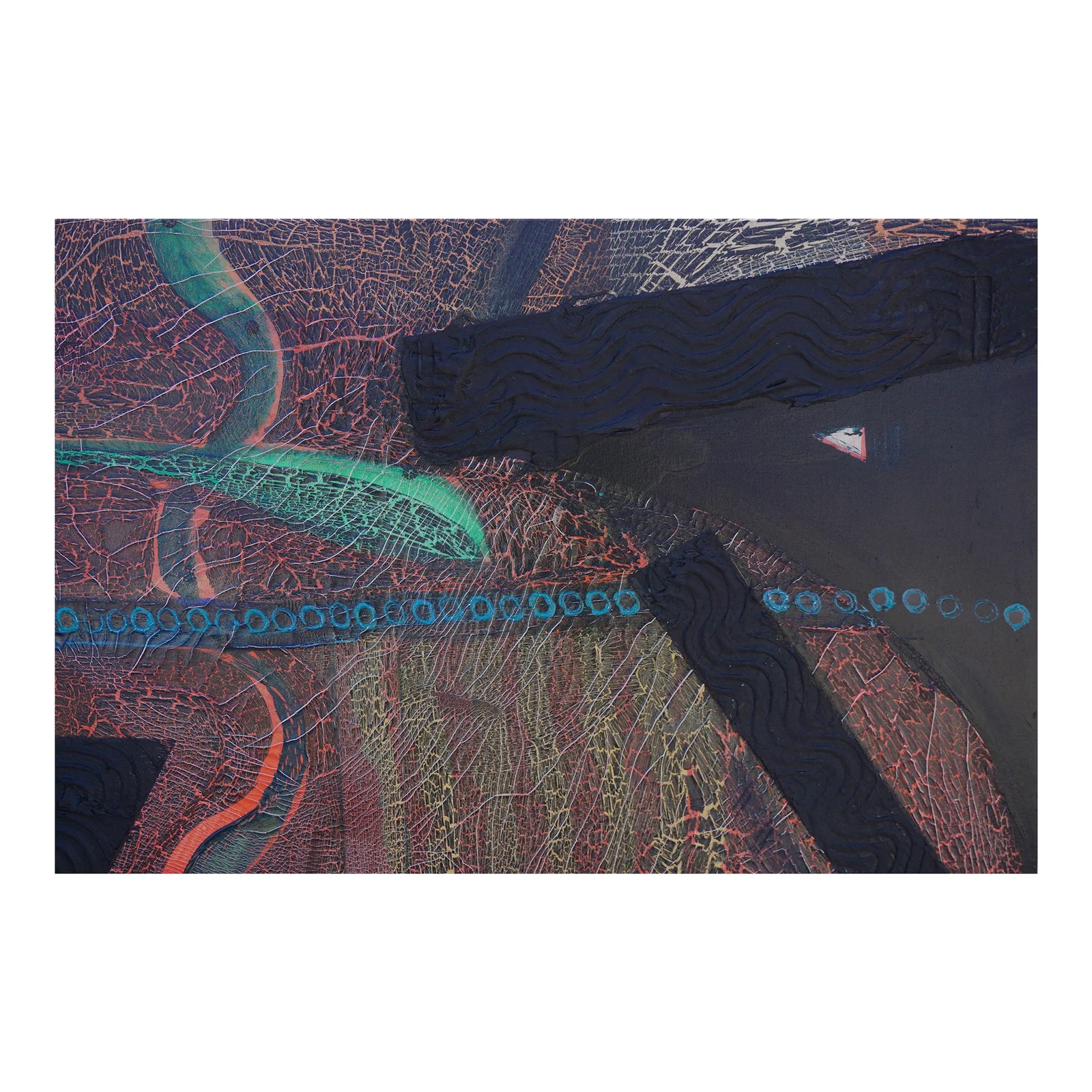 Primordial Abstract #1, Dark Textural Large-Scale Contemporary Abstract ...