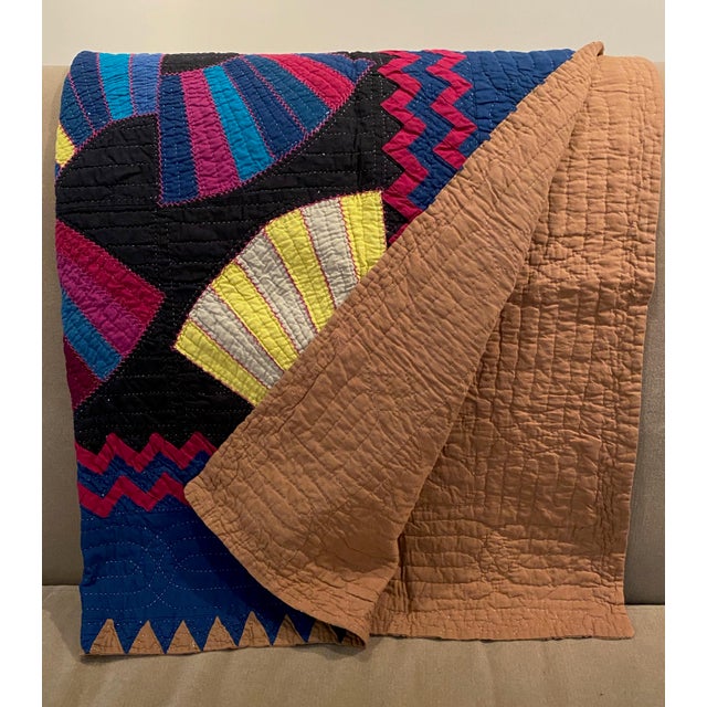 Vintage 1990s Judi Boisson Hand-Stitched American Country Throw Quilt ...