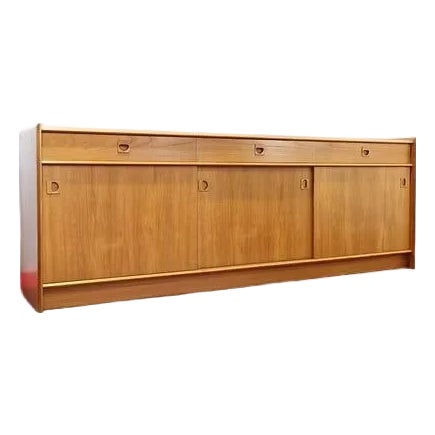 1960s Mid Century Modern Vintage Teak Low Danish Sideboard Credenza G ...