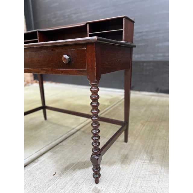 Late 19th Century Antique Berkey Gay Mahogany Bobbin Leg Desk Chairish