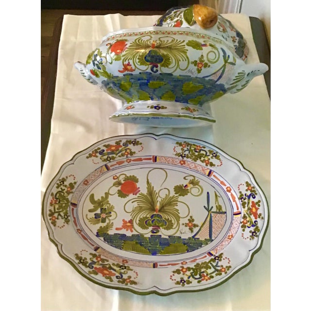 1980s Hand Decorated and Signed B Brolli for Biordi Italy Blue ...