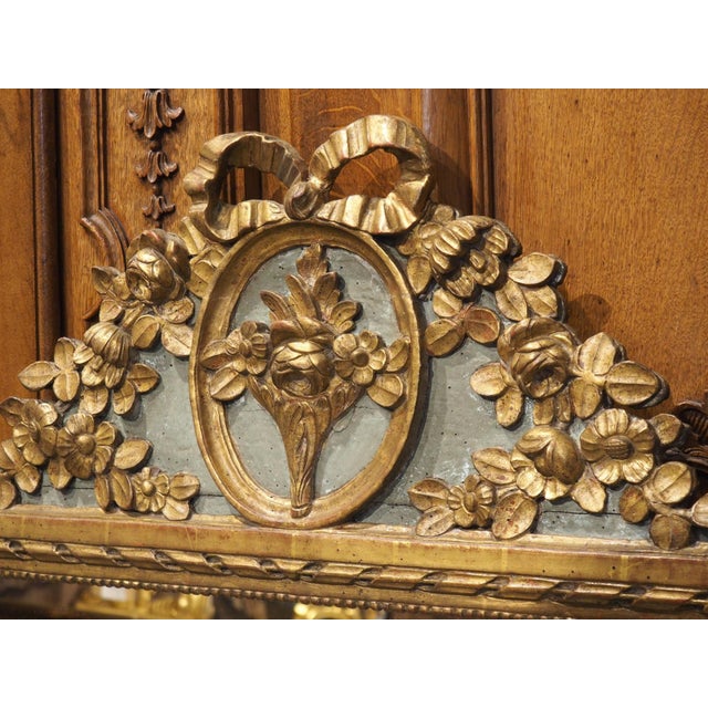 Antique French Louis XVI Style Overmantel Mirror With Musical Trophies ...