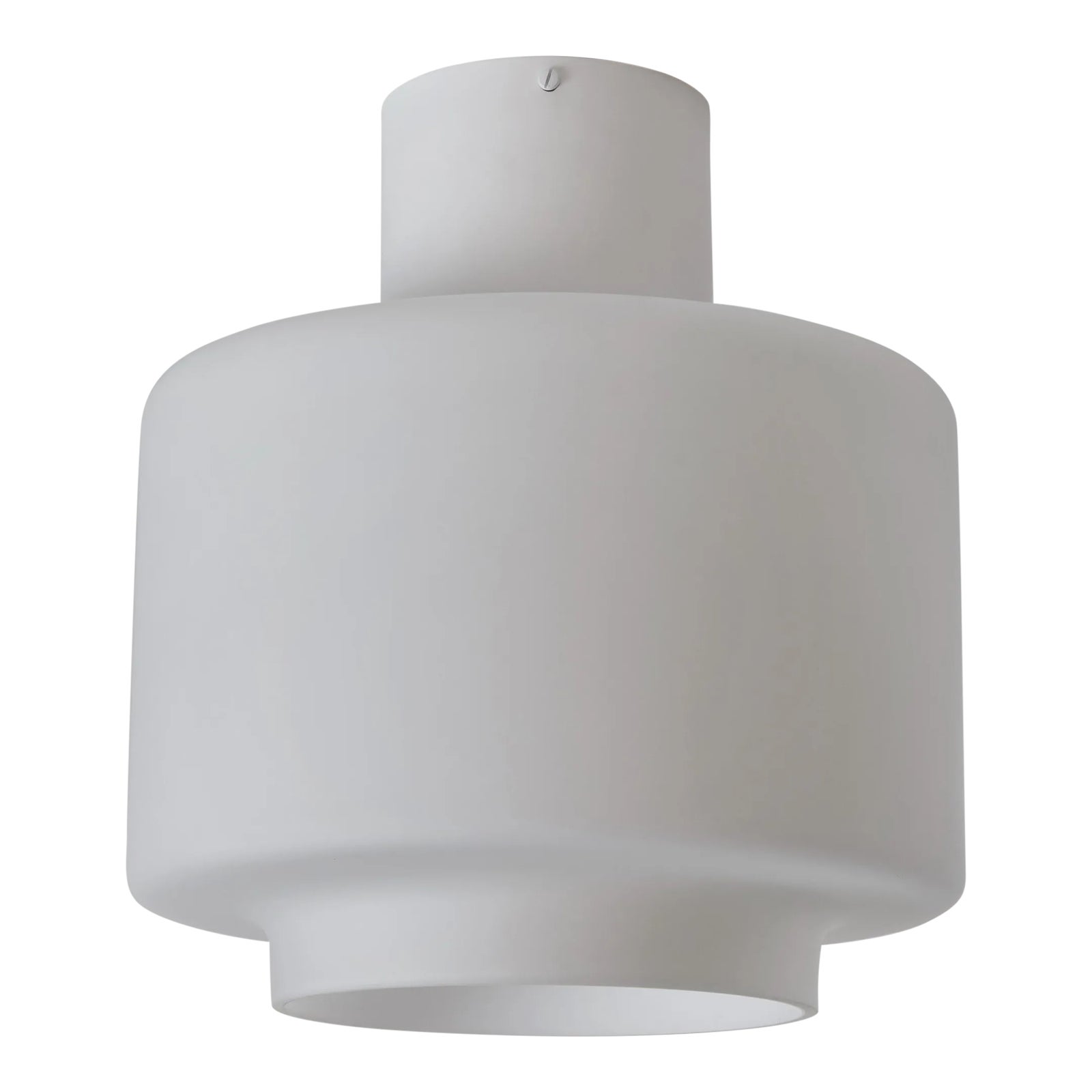 1960s Mauri Almari Opaline Glass and White Metal 'Ae 88' Ceiling Lamp ...