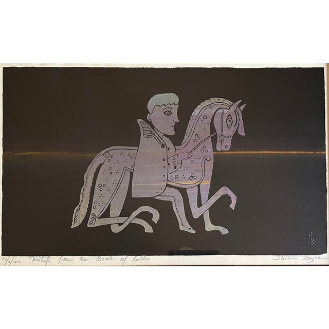 Original Serigraph of a Man & Horse ‘Motif From the Book of Kelts’ by Steven Doyle | Chairish