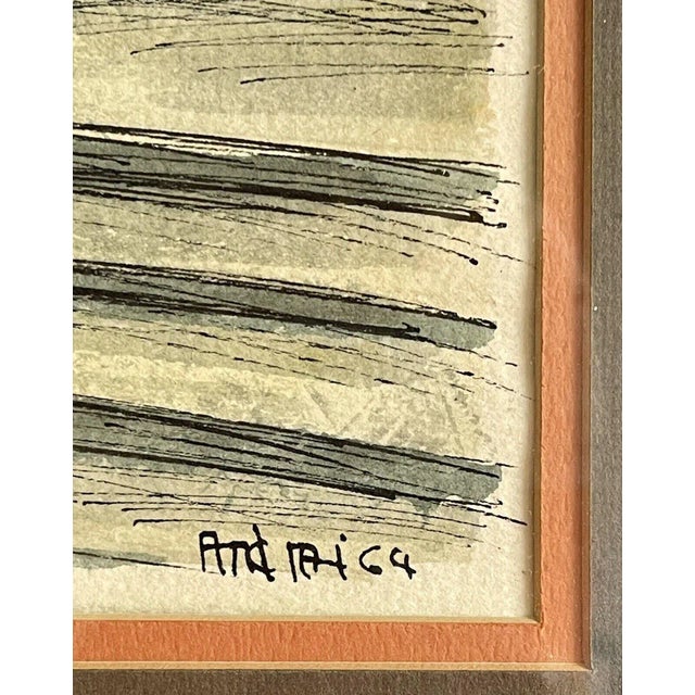 Quebec Break Neck Steps Vintage 1964 Watercolor Modern Framed Painting ...