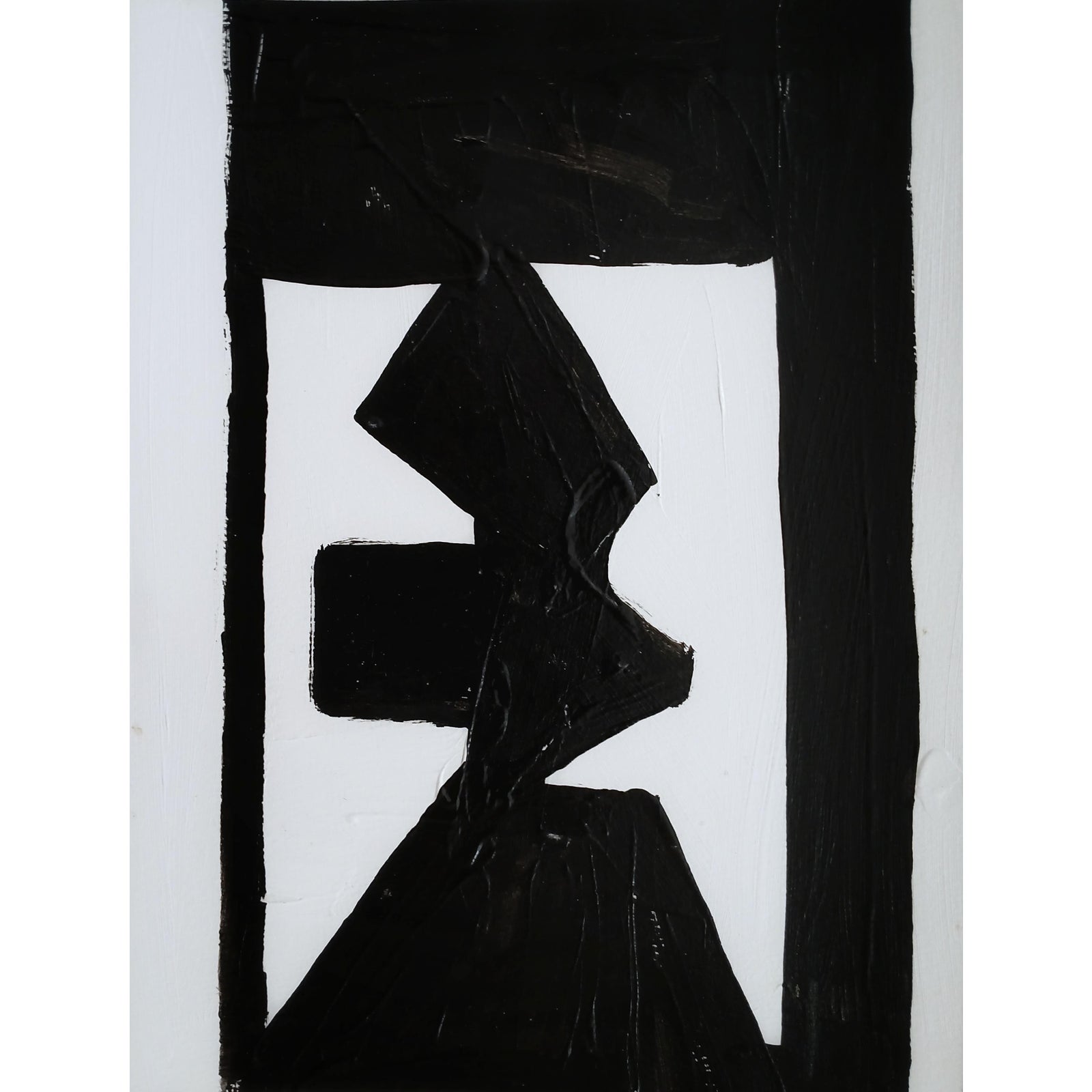 Contemporary Original Abstract Painting Black and White Art by Brian ...