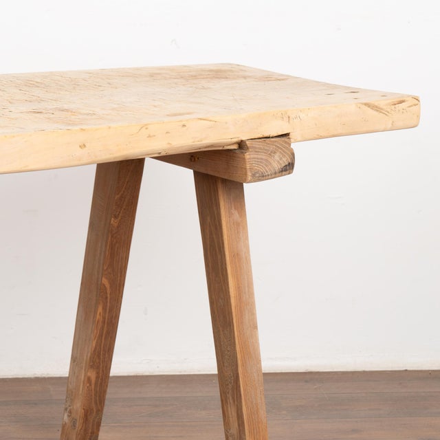 Rustic Console Table With Square Peg Legs, Hungary Circa 1890 | Chairish