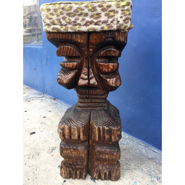 Rare Witco Midcentury Carved Tiki God Bar Stool Chairish