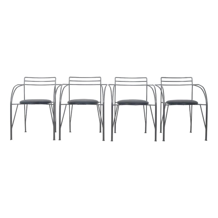 Lune d'Argent Chairs by Pascal Mourgue for Fermob, 1980s, Set of 4 ...