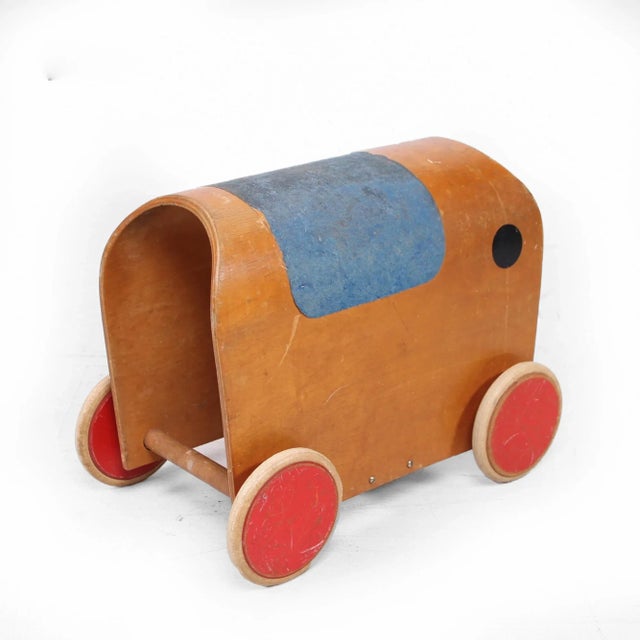 Antonio Vitali & Kurt Naef Modernist Swiss Handmade Wood Toy Elephant ...