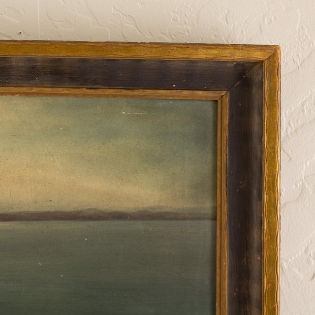 Antique Framed Acrylic Painting After 'Alone' by Heinrich Vosberg ...