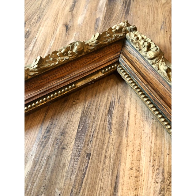 Antique Large Gild Scroll Wooden Picture Frame | Chairish