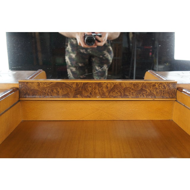 Mid 20th Century Vintage Late Art Deco Mahogany Waterfall Vanity ...