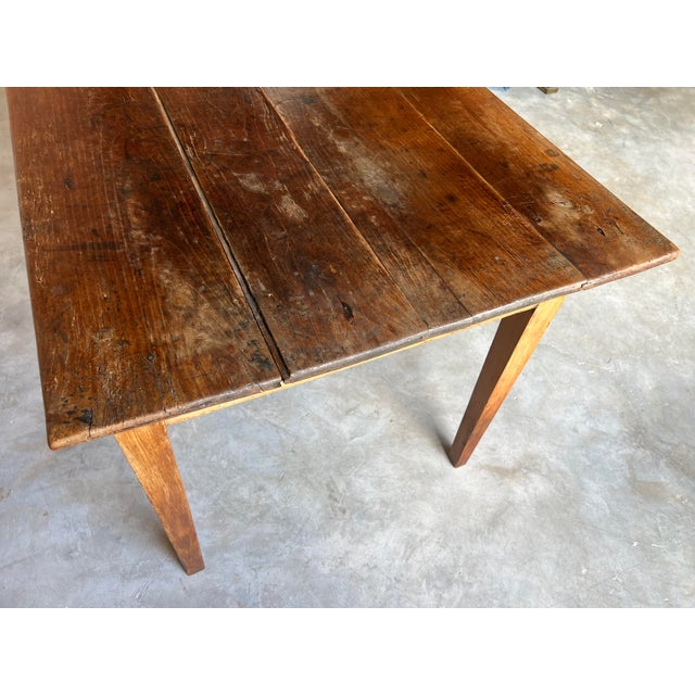 Antique French Rustic Country Farmhouse Rectangular Dining Table | Chairish