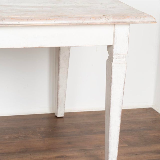 Antique Long White Painted Dining Table Library Console From Sweden ...
