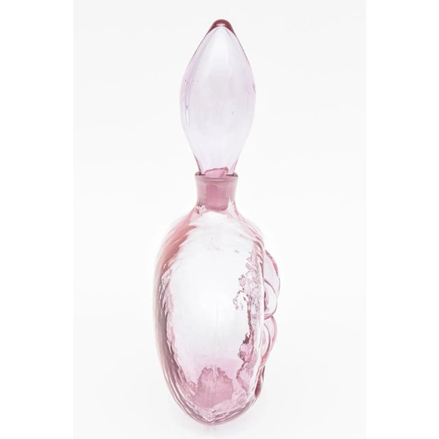 Vintage Blenko Light Purple Glass Decanter With Teardrop Stopper | Chairish