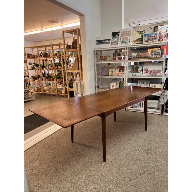 1970s Vintage Danish Mid Century Modern Dining Table With Slide Out ...