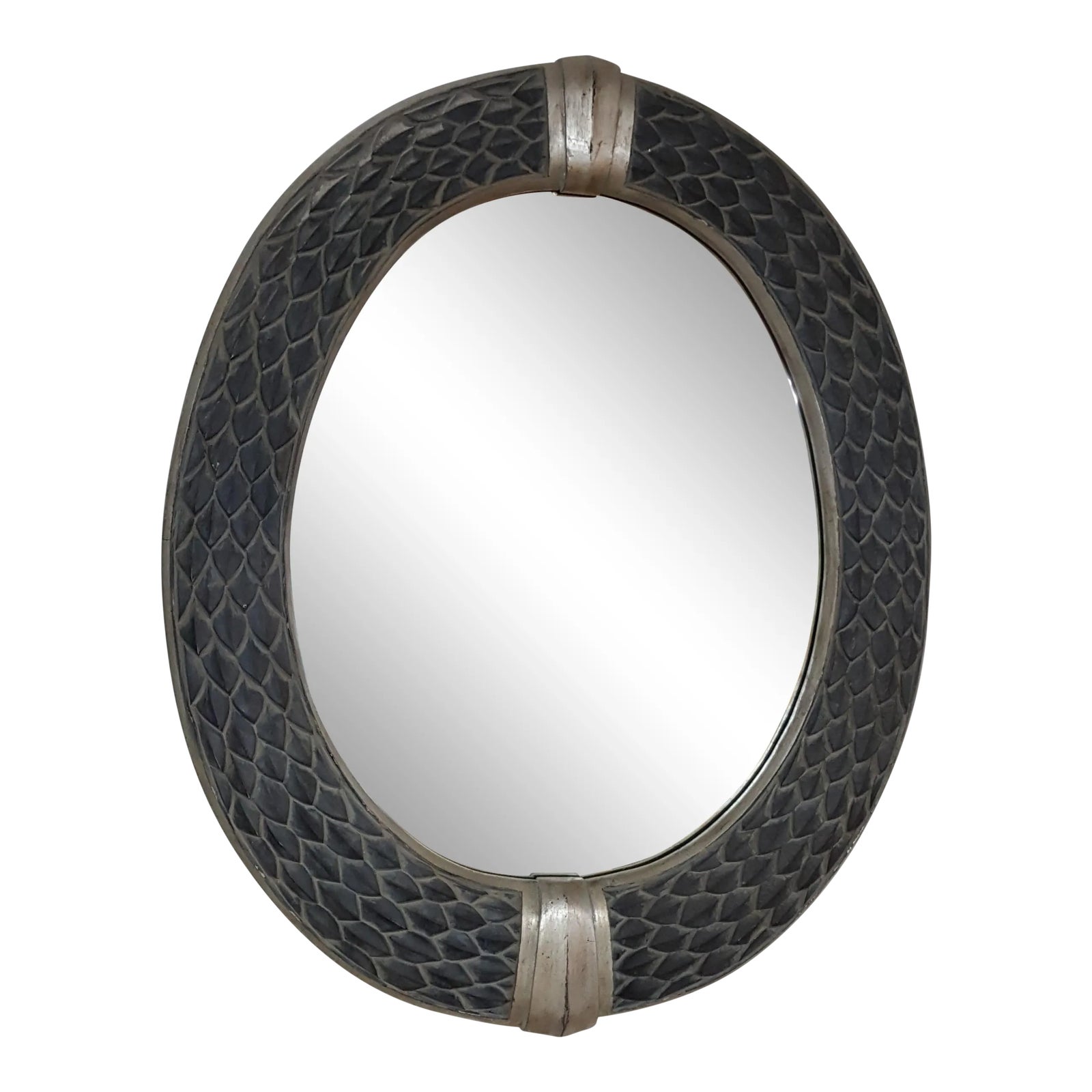 Neoclassical Art Snake Skin Design Frame | Chairish