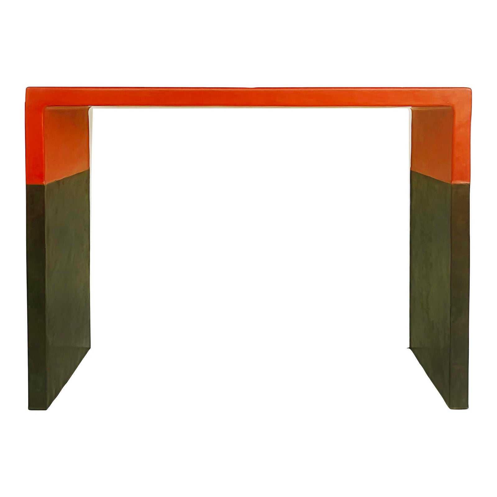 Robert Kuo Baker Furniture Lacquer, Copper Console Table, One-Off ...