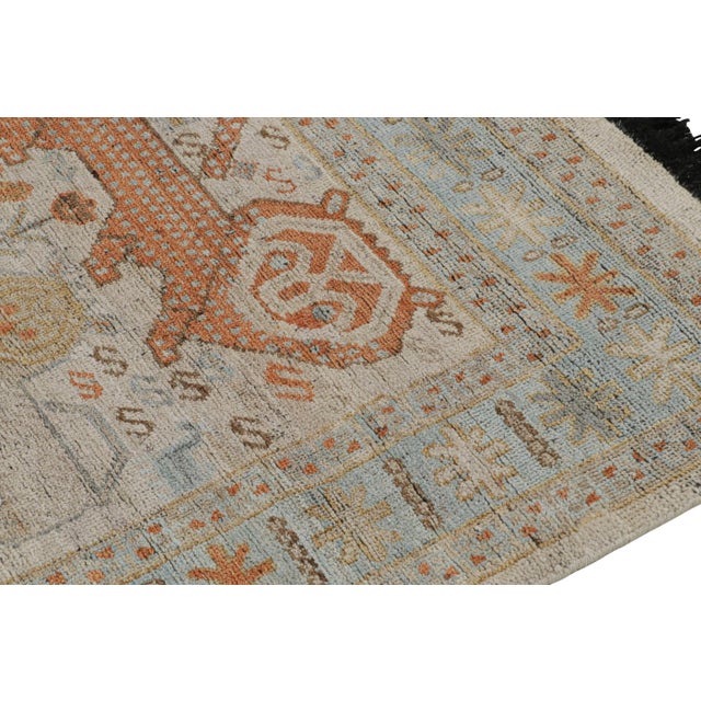 Rug & Kilim’s Tribal Style Rug in Polychromatic Lion Pictorial Patterns ...