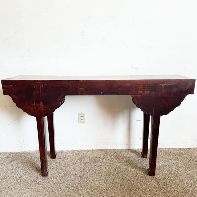 Chinoiserie Hand Carved Dragon Altar/Console Table | Chairish