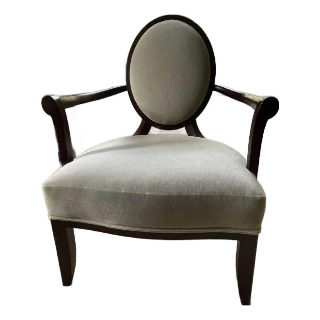 Barbara Barry Collection Oval X-Back Arm Chair | Chairish