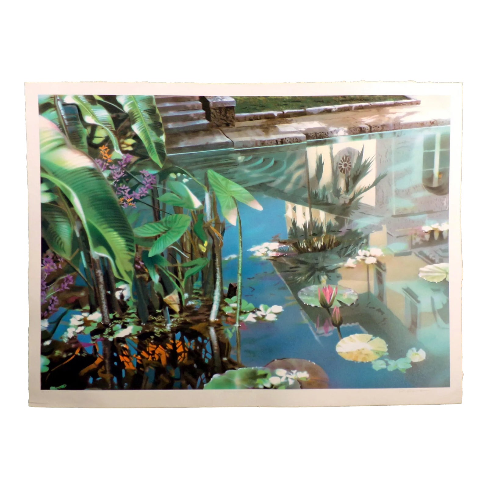 1980s "Tangled Reflection" Interior Scene Signed Numbered Lithograph ...