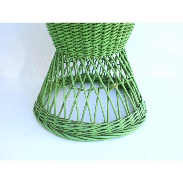 Wicker Stool or Drinks Table | Chairish
