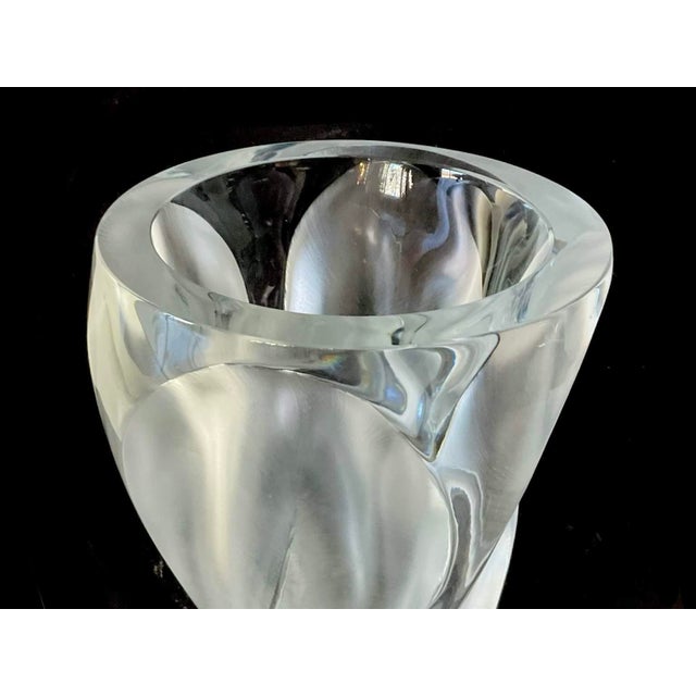 Vintage Lalique Ingrid French Crystal Vase, Signed | Chairish