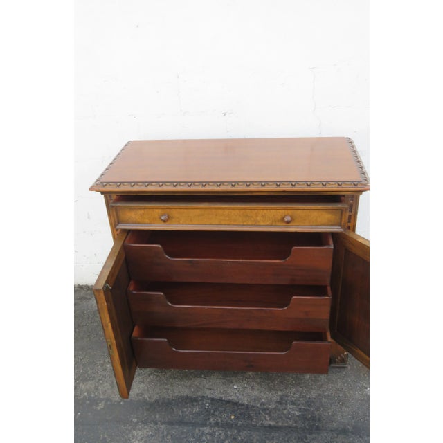 Berkey and Gay Early 1900s Carved Buffet Server Bathroom Vanity | Chairish