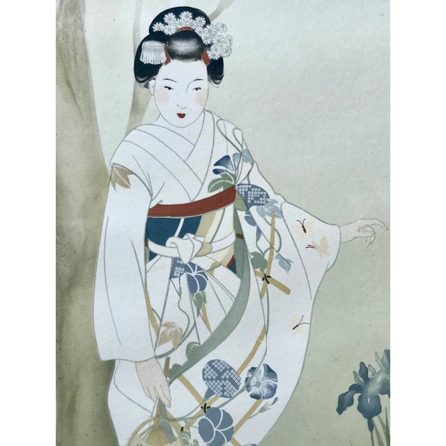 Original Lithograph Japanese Geshia by Joy Dunn | Chairish