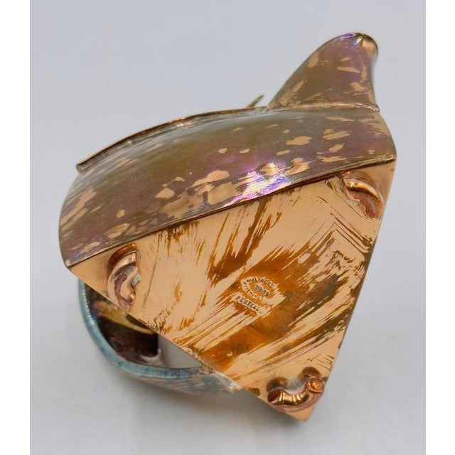 1980s Emilia Castillo Copper & Silver Creamer & Sugar Set With Bird ...