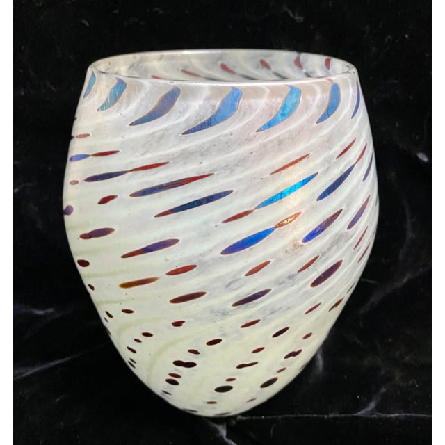 1980s Fabulous Norman Stuart Clarke Art Glass Vase | Chairish