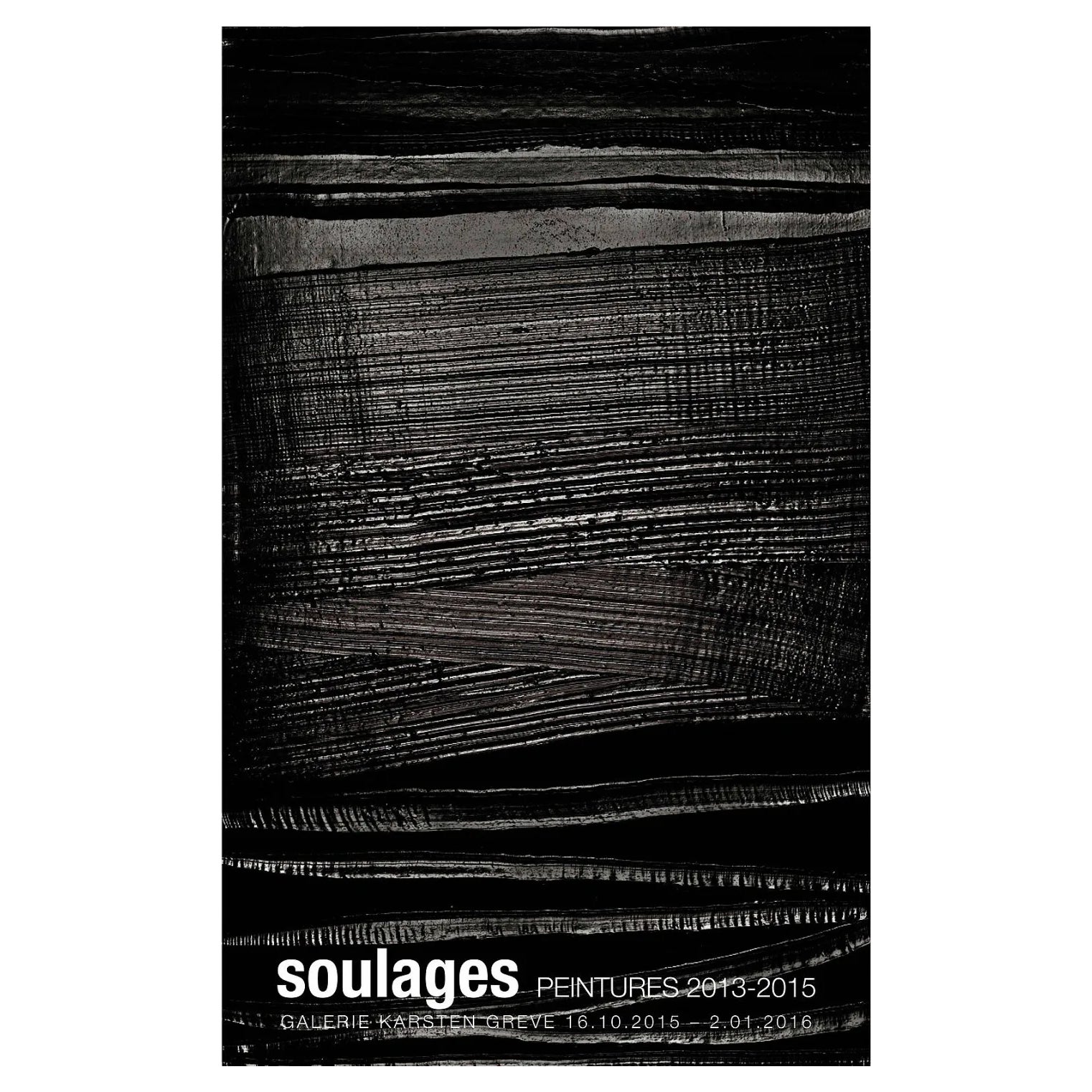 Large Original Gallery Poster by Pierre Soulages, 1950s | Chairish
