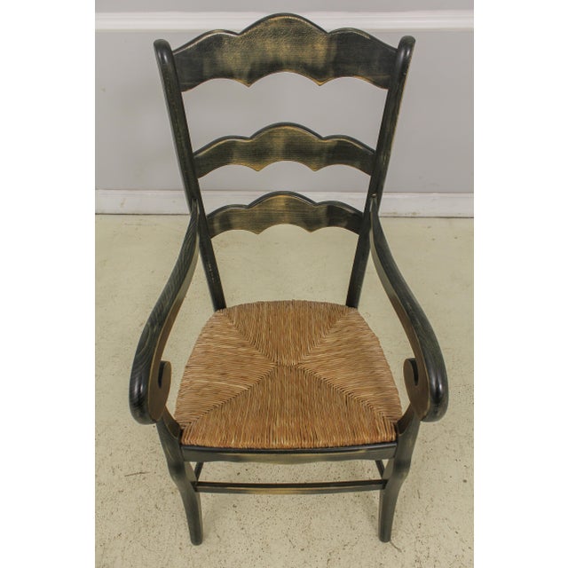 Set of 6 Country Rush Seat Ladderback Dining Room Chairs | Chairish