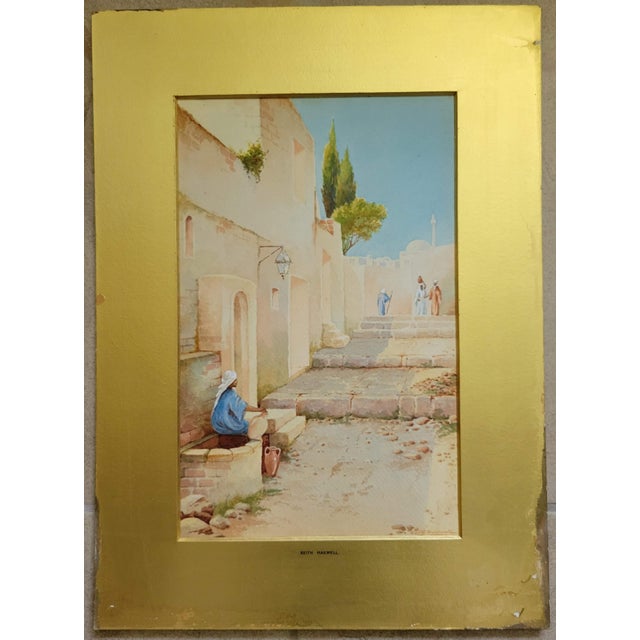 1995 "Egypt and Old Cairo" Architectural Figurative Painting by Keith ...