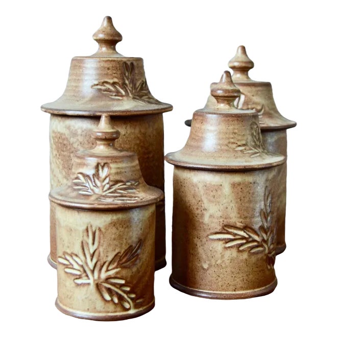 Vintage Ceramic Pots from Vallauris, Set of 4 | Chairish