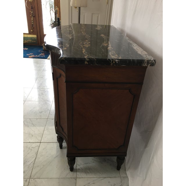 1930’s Traditional Adams Style Marble Serpentine Cabinet | Chairish