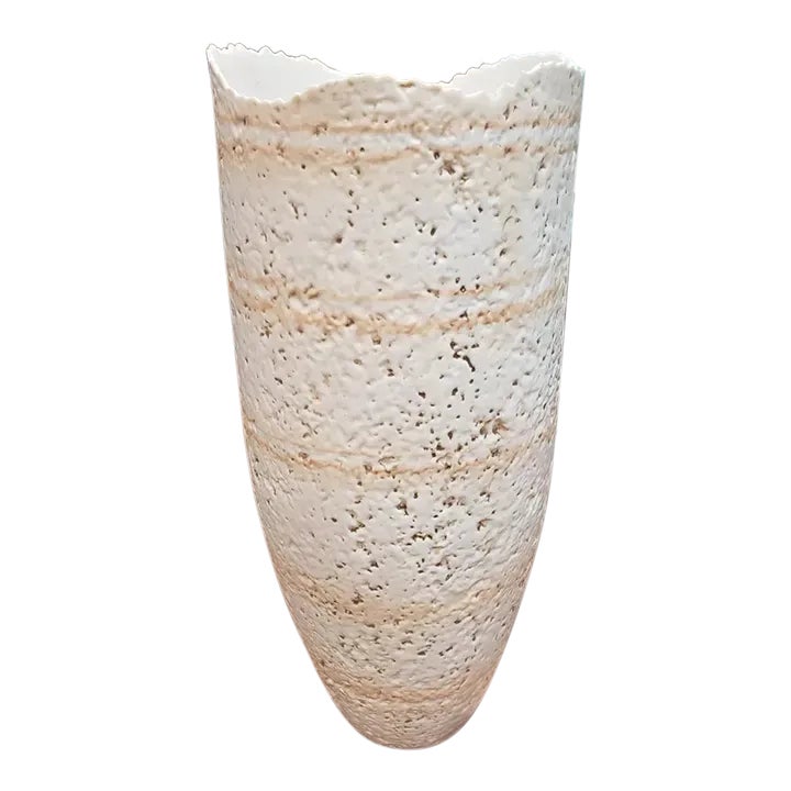 Vintage Eggshell Porcelain Vase Made in the Philippines | Chairish