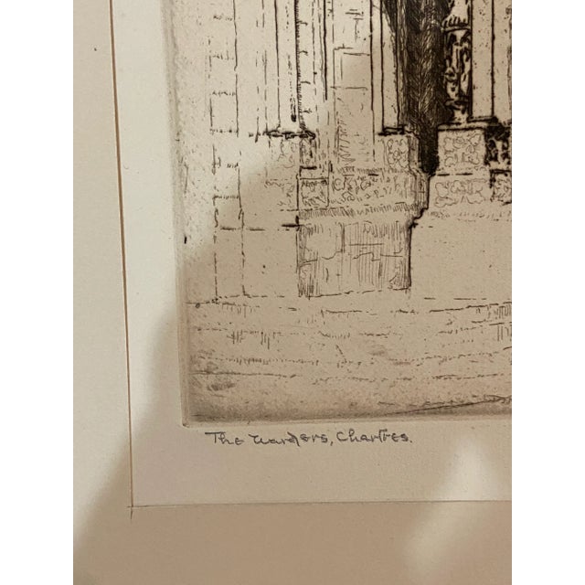 1930s Katherine Merrill Etching, “The Warders, Chartres” | Chairish