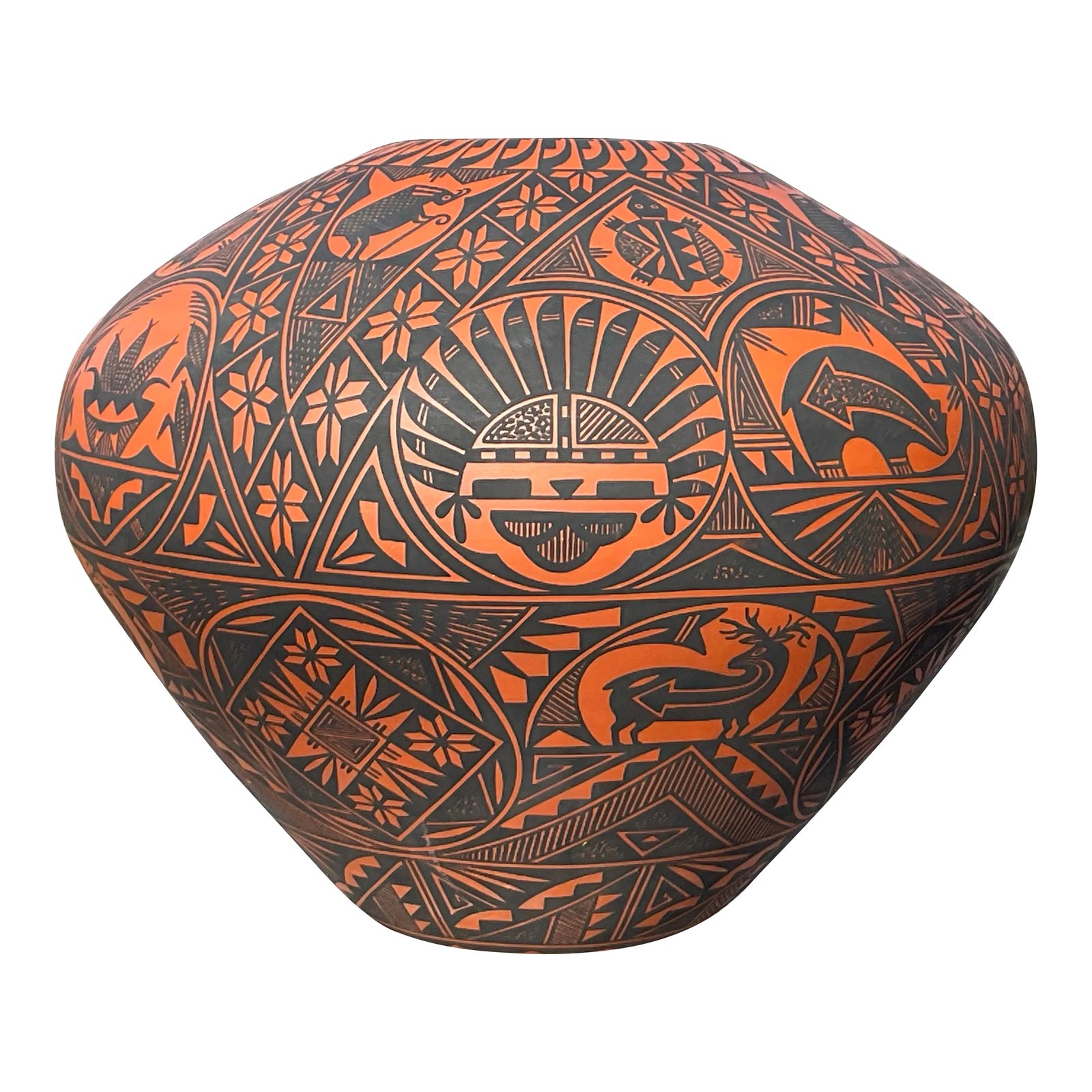 1990s T. M. Chino Acoma Pottery Vase 15”h | Chairish