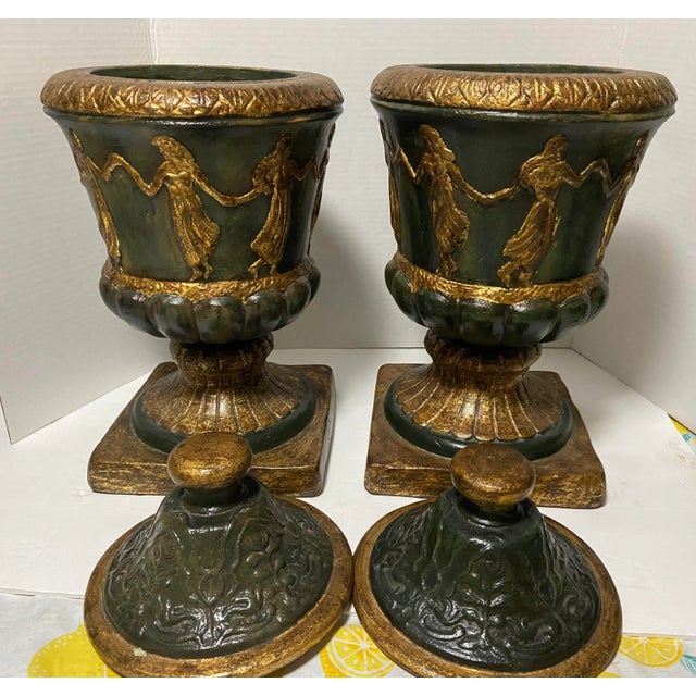 Mid 20th Century Neoclassical Style Campagna Frieze Urns - a Pair ...
