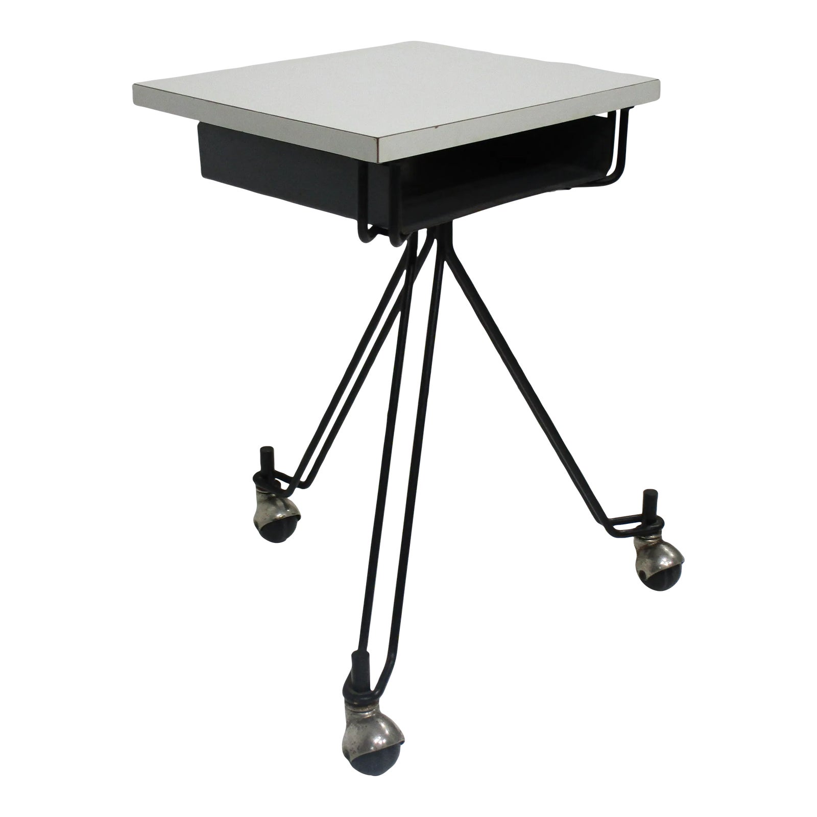 Eliot Noyes Small Rolling Work - Telephone Table for Ibm | Chairish