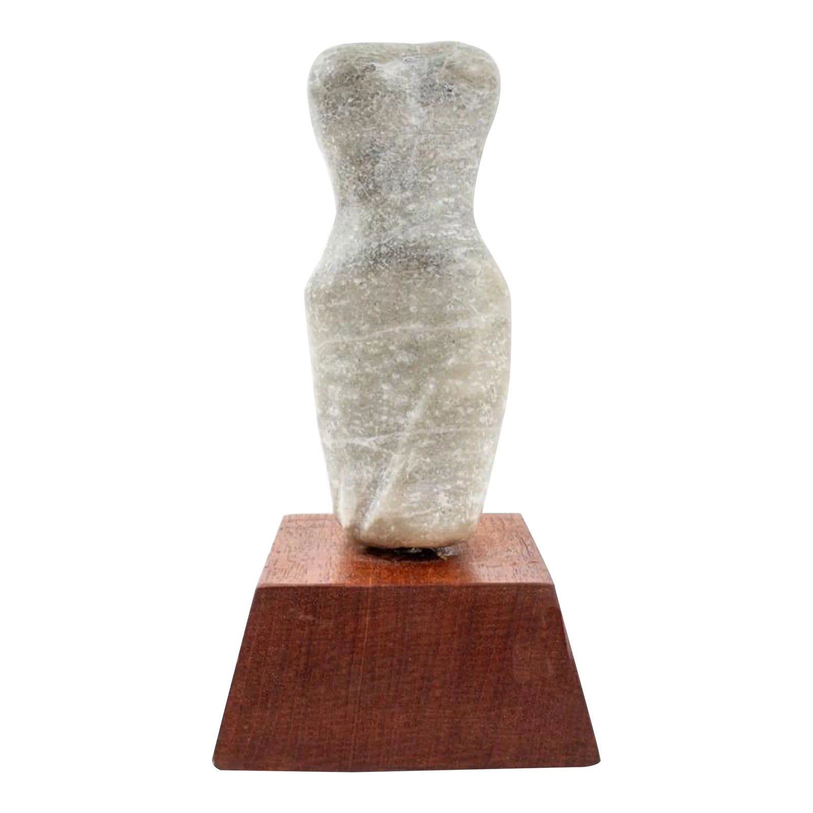Joan Shapiro "Female" Gray Alabaster Sculpture | Chairish