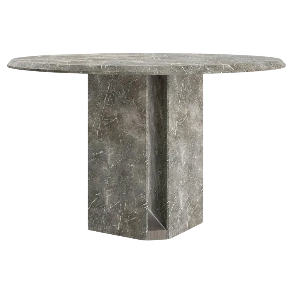 Small Round Marble Delos Dining Table by Giorgio Bonaguro | Chairish