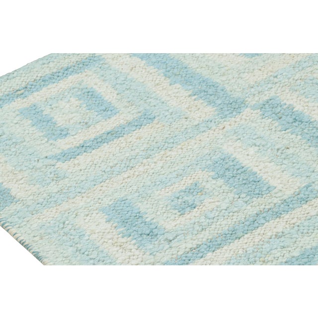 Rug & Kilim’s Scandinavian Style Rug With Light Blue and White ...