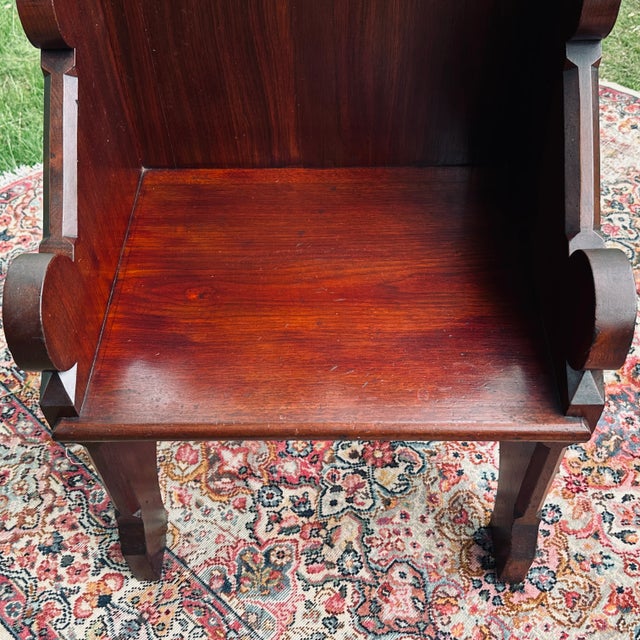 19th Century Solid Mahogany Gothic Cathedral Church Throne Chair With ...